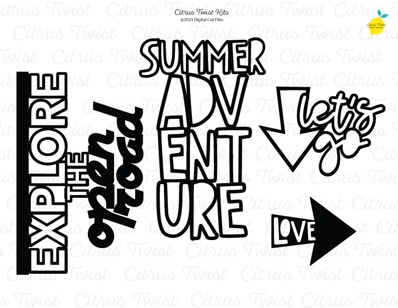 Digital Cut Files - SUMMER ADVENTURE – Citrus Twist Kits