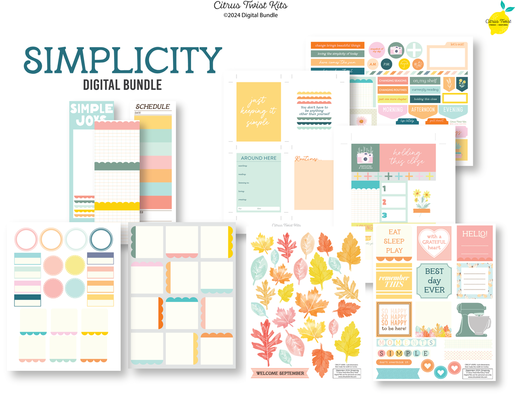 Life Crafted - SIMPLICITY - DIGITAL BUNDLE – Citrus Twist Kits