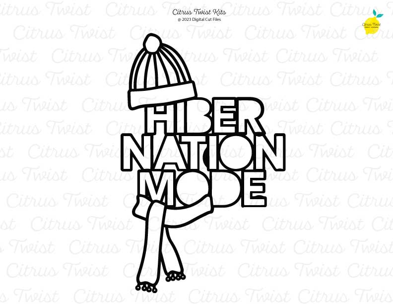 Digital Cut Files- HIBERNATION - Jan 2023 – Citrus Twist Kits