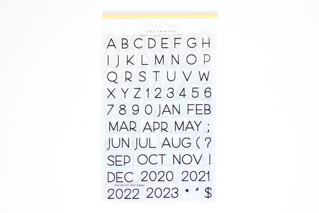 Citrus Twist 4" x 6" BAILEY Alphabet, Number, Month Stamp – Citrus ...